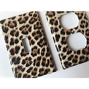 Leopard Light Switch Cover - Various Size Light Switchplates Offered