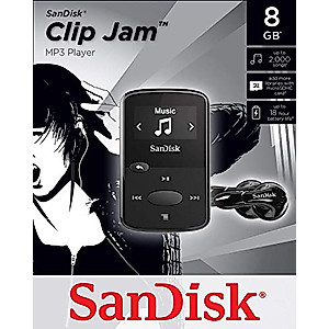 Sandisk 8GB Clip Jam MP3 Player (Black) (Renewed)