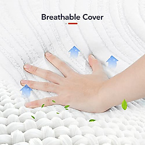 Sweetnight King Mattress, 10 Inch Hybrid Mattress in a Box, Cool Gel Memory Foam & Innerspring Mattress for Support & Pressure Relief, Medium Firm Bed Mattress King Size