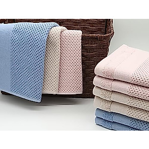 Mia'sDream Cotton Dish Cloths Dish Rags Waffle Weave Kitchen Towel, Soft and Absorbent Dish Towels Hand Towels for Kitchen, 12inchx12inch 6 Pack (Khaki)