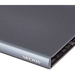 Secrid Reddot Award winning Card Protector in titanium color, Very Slim Credit Card Holder / wallet with RFID protection, with one click all 6 cards slide out gradually