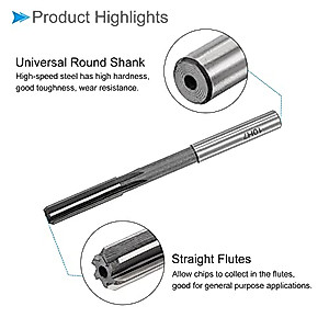 CoCud Chucking Reamers Set, 4mm 5mm 6mm 8mm 10mm 12mm Diameter H7, Milling Cutter - (Applications: for Lathe Drilling Machine), 6-Pieces