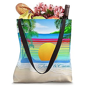 Vintage Turks Caicos Islands Sunset Retro Tote Bag