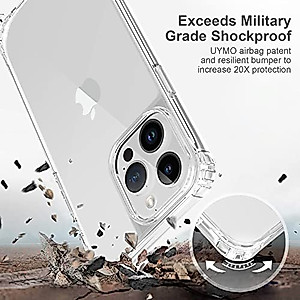 UYMO Crossbody Case for iPhone 14 Pro 6.1", Crossbody Cover with Neck Cord Strap,Transparent Clear PC TPU Lanyard Case with 2 Tempered Glass Screen Protector & 1 Camera Lens Protector,Rainbow