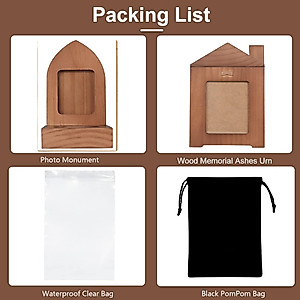 BEBIBORU Pet Urns for Dogs Cats Ashes, Dog Memorial Gifts for Loss of Dog Cat Personalized Wooden Box Cremation Urns with Photo, Memorial Keepsake for Small Large Animals Ashes Pet Memorial Gifts