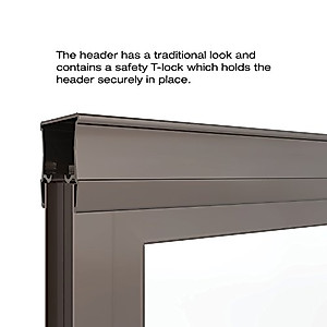 Basco Deluxe Framed Sliding Shower Door, Fits 45-47 inch opening, Obscure Glass, Oil Rubbed Bronze Finish