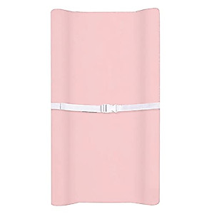 American Baby Company 100% Natural Organic Cotton Jersey Knit Fitted Contoured Changing Table Pad Cover, Pink, Soft Breathable, for Girls
