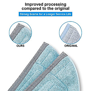 ThinkTex 5 Pcs Mop Cloth Pads Replacement for Xiaomi Roborock S7 S7+ MAXV Plus Ultra T7 T7S T7 Plus S70 S75 Vacuum Cleaner Parts, Machine Washable Reusable Hard Floor Cloth Expert Wet Microfiber Soft