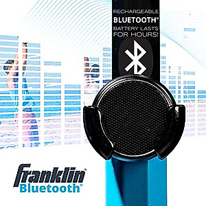 Franklin Sports Beach + Backyard Volleyball Set with Speaker - Bluetooth Volleyball Net + Pole Set - Volleyball, Pump, Bluetooth Speakers + Carry Bag Included