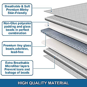 Huloo Sleep Weighted Blanket Twin 15lbs for Adult(48"×78",Gray) Breathable Soft Minky Weighted Throw Blanket for All Season,Heavy Blanket with Premium Glass Beads