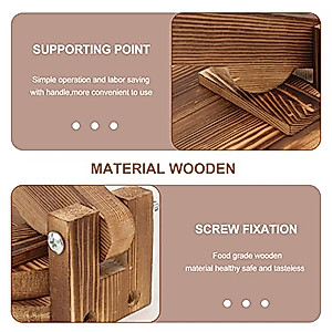 DOITOOL Wood Tortilla Press, Dumpling Skin Maker Presser Traditional Wood Dough Presser Tortilla Sope Maker, Heavy Duty Corn Tortilla Machine, 6.5"x 5.9"