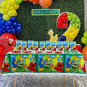 81 Pcs Cartoon Street Birthday Party Supplies Include Knife, Fork, Spoon, Plates, Napkin, Goodie Bags and Table Cloth for Boys Girls Baby Shower Birthday Decorations
