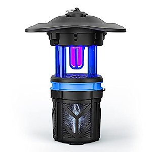 POWIFY Mosquito Trap Outdoor, Bug Zapper with Fluorescent UV Light, Mosquito Zapper with Suction Fan and 1000V Grid Combination, Fly Trap Mosquito Killer for Gnat, Moth, Flying Insect (Without Stand)