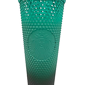 Starbucks Green Gradient Studded Acrylic Tumbler Fall Winter Holiday 2022 (24 oz - Venti)