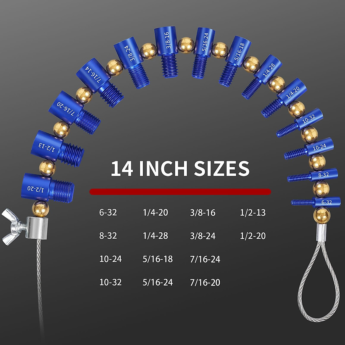 EAWONGEE Nut and Bolt Thread Checker Detachable Nut and Bolt Size Gauge Thread Gauge Suitable for Detecting Fixed Bolts or Threaded Holes in Enclosed Areas
