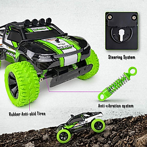 INVINZER RC Car 1:16 Scale Remote Control Car Off Road 18 KM/H with Two Rechargeable Batteries for 40+ Min Play Fast RC Monster Vehicle Truck Crawler Toy Car Gift for Boys and Girls