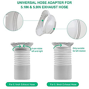 Portable Air Conditioner Window Kit, Adjustable AC Vent Kit PVC Seal with Dua Side Coupler Inner 5.1"Hose, Window Vent Kit Plate for AC Unit for Vertical Horizontal Window