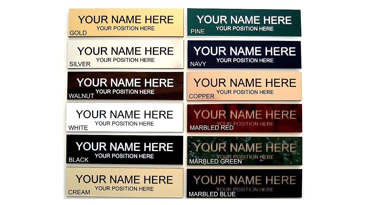 Custom Laser Engraved Office Desk Name Plate & Sign | Personalize Now