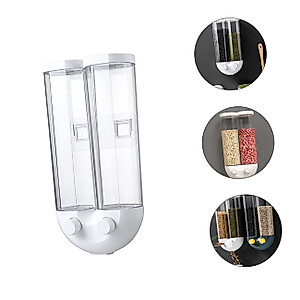 CIYODO 2 pcs Wall-mounted Wall- for Organizer Bucket Household Flour Baking Dry Large Rice Grain Restaurant Tea Storage Seasoning Canister Kitchen Food Container Grains Containers