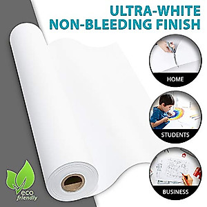 Made in USA White Kraft Paper Wide Jumbo Roll 48" x 1200" (100ft) Ideal for Gift Wrapping, Art &Craft, Postal, Packing Shipping, Floor Protection, Dunnage, Table Runner, 100% Recyclable Material