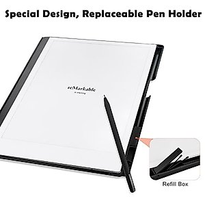 Aippdo Case for Remarkable Paper Pro Tablet 11.8" (Released in 2024), Hard Back Shell Protective Book Folio Cover with Built-in Pen Holder, with Auto Sleep/Wake Function.