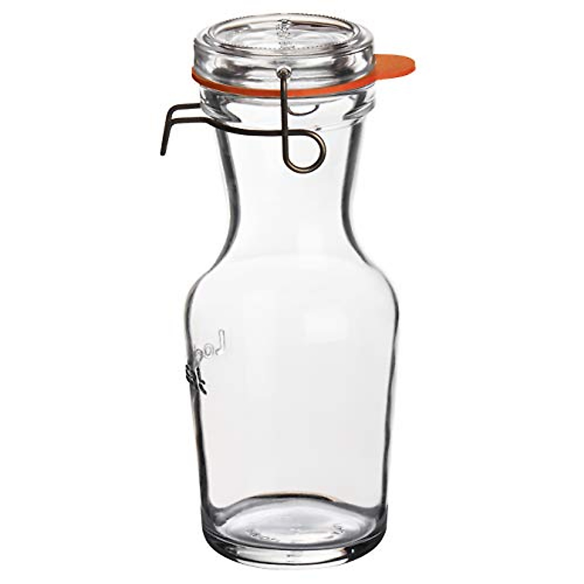 Luigi Bormioli Lock-Eat 17 oz Juice Jar (Set Of 6) : Innovative Glass Lid, Easy to Close, Easy to Open, Dishwasher Safe, Microwave Safe, Canning Safe, Freezer Safe, Stackable Jars