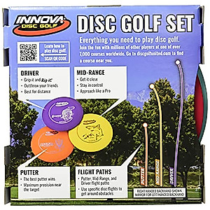 Innova Disc Golf Set – Driver, Mid-Range & Putter, Comfortable DX Plastic, Colors May Vary (3 Pack)
