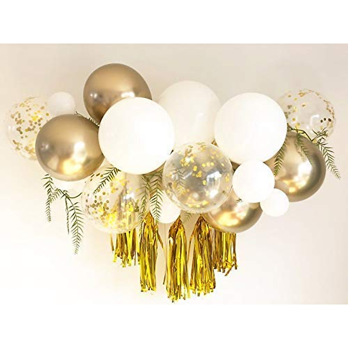 50pcs Gold Chrome Balloons 14 Inch Metallic Latex Balloons for Party, Wedding, Birthday & Bridal