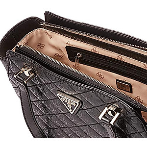 GUESS Women's Astrid Quilted Logo Tote Bag Handbag - Black