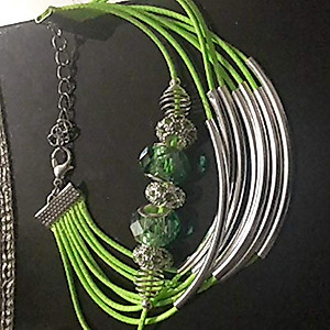 Honbay 50PCS Metal Long Tube Beads Silver Plated Curved Noodle Tube Spacer Beads for Jewelry Craft Making (3x50mm)