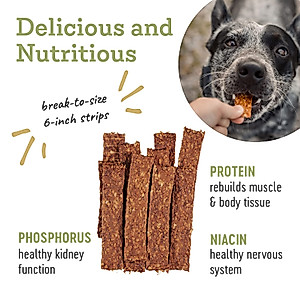 Farm Hounds Turkey Strips for Dogs, Natural & Healthy Dog Jerky Treats, Dog Chews & Snacks for Training & Rewarding, Made in USA, Turkey Strip Treat, 4.5oz