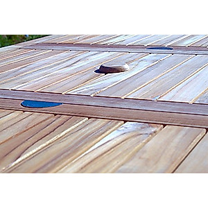 Pebble Lane Living 9 Piece Teak Patio Dining Set, 8 Grade A Teak Dining Chairs & 1 Extendable Dining Table