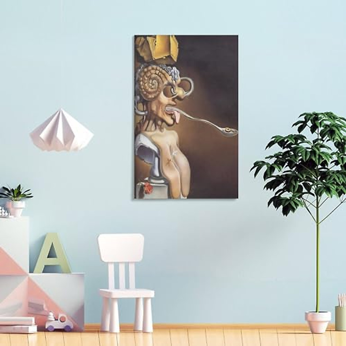 Salvador Dali Painting Art Poster Portrait of Picasso Wall Art Poster Scroll Canvas Painting Picture Living Room Decor Home Framed/Unframed 16x24inch(40x60cm)