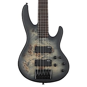 ESP LTD D-5 Bass Guitar - Black Natural Burst Satin
