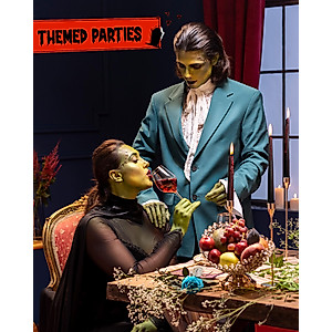 Viyffo Vampire Tears Taper Candles 10 Inch Set of 4 Unscented, Smokeless Long Tall Black Tapered Candle Sticks for Home, Spooky Decor Gothic