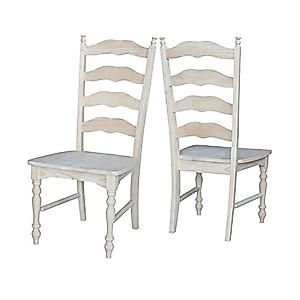 International Concepts Maine Ladderback Chairs, Wood, Set of 2