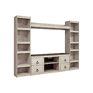 Signature Design by Ashley Willowton Entertainment Bridge Component ONLY, Whitewash