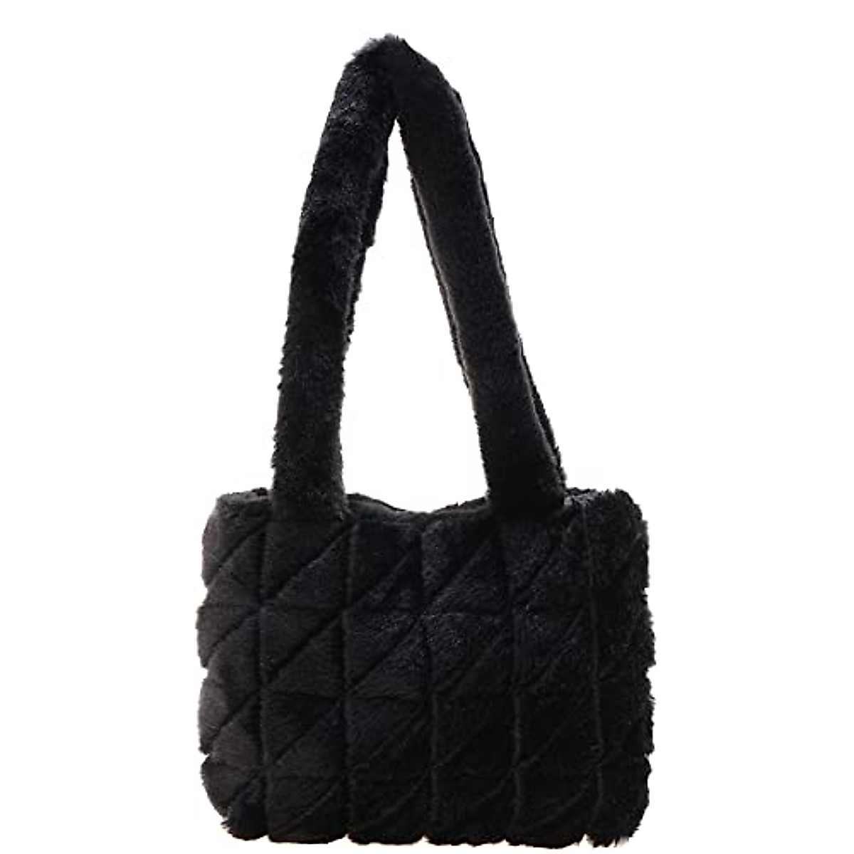 Shoulder Bags for Women Plush Tote Underarm Bags Soft Fluffy Casual Shoulder Handbags