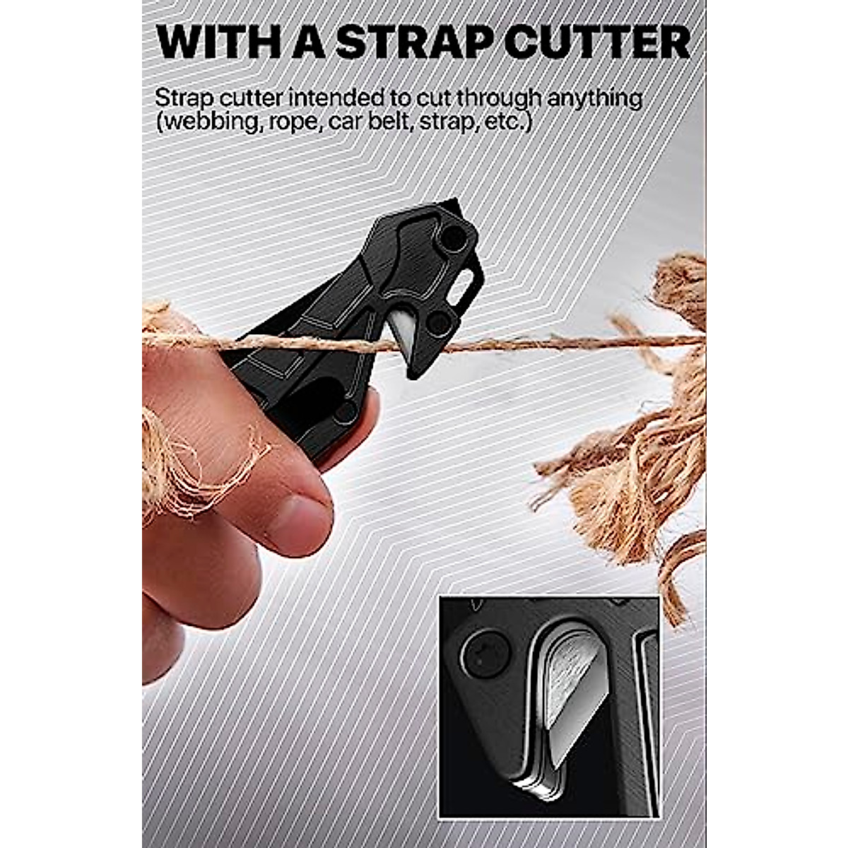 Tactical Knife for Men - 2.8 Inch Tanto Serrated Blade - Black Pocket Knife with Glass Breaker Seatbelt Cutter Pocket Clip - Cool Folding Knives for Camping Military Work - Birthday Mens Gifts 6620