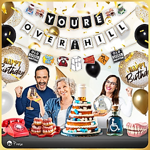 Pirese Over The Hill Birthday Decorations, Over The Hill Decorations Funny 50th Birthday Decorations | Funny 40th Birthday Decorations