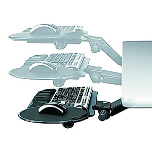 Fellowes 8029801 Keyboard Tray,Sit/Stand,21-3/4-Inch Track,19-Inch X10-5/8-Inch,Black