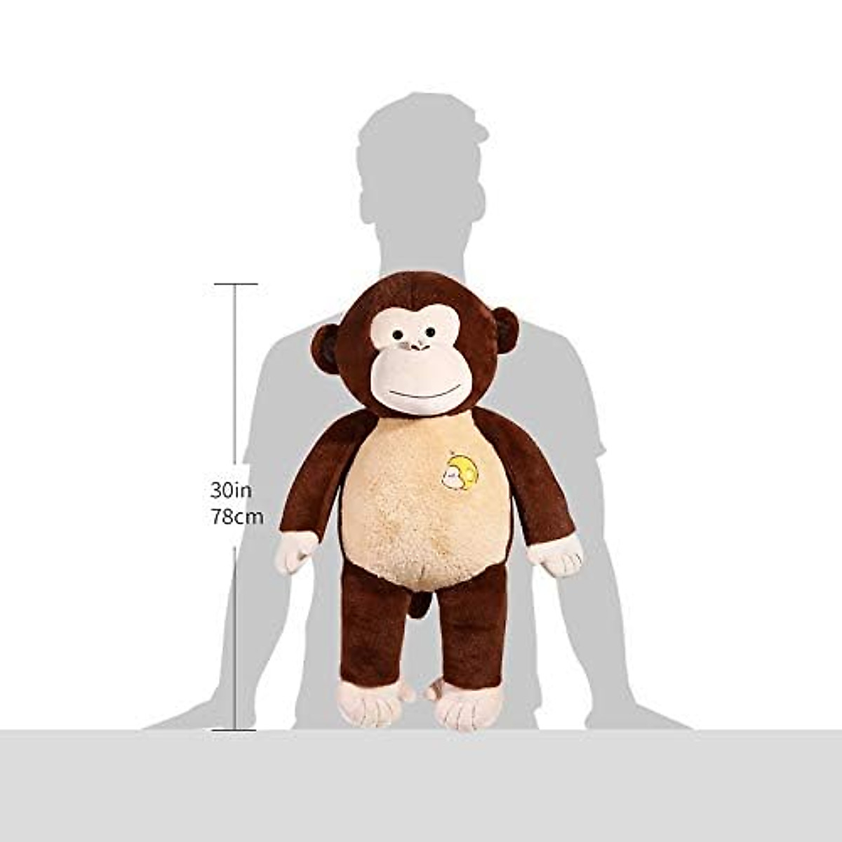 IKASA Large Monkey Stuffed Animal Plush Monkey Toy for Children (Brown, 30 inches)