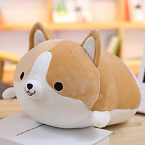 sofipal Corgi Dog Plush Pillow, Soft Shiba Inu Corgi Butt Stuffed Animal Toys Gifts for Bed, Valentine, Kids Birthday, Christmas (Brown, 11.8inch)