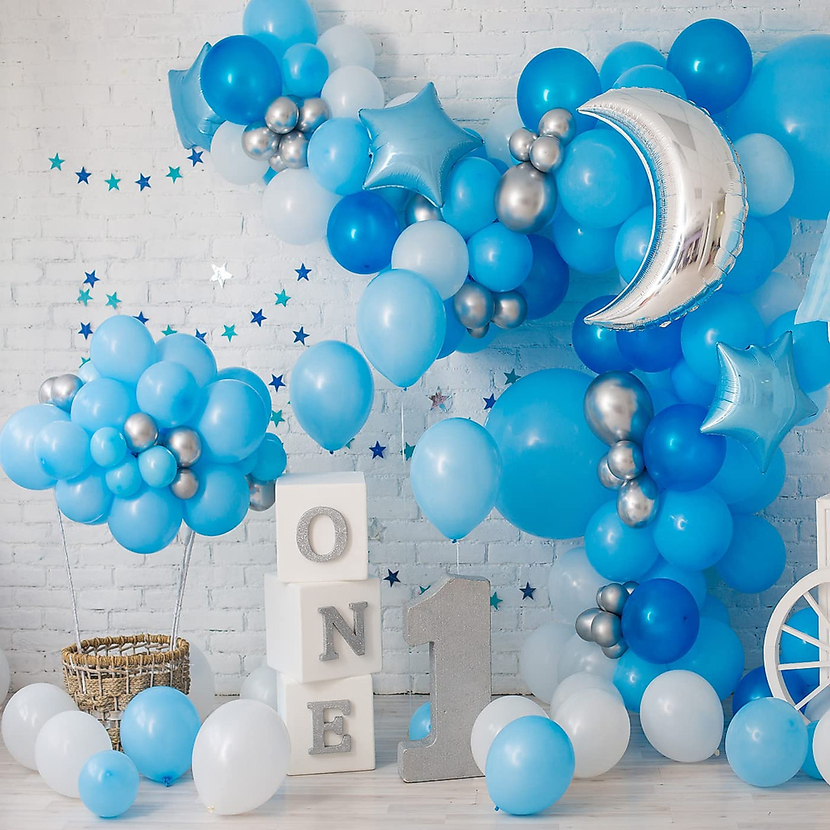 105 Pcs Royal Blue Balloons Garland Kit 18/12/10/5 Inch Pastel Party Balloons Different Sizes Dark Blue Balloon As Graduation Balloons/Birthday Balloons/Baby Shower/Wedding/Party decorations