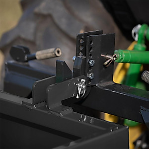 Titan Attachments 3 Point Black Ballast Box Fits Category 1 Tractor Attachment, Quick Hitch Compatible, 800lb Capacity, Tractor Ballast Box with 5.3cu.ft Volume, 2" Trailer Hitch Receiver