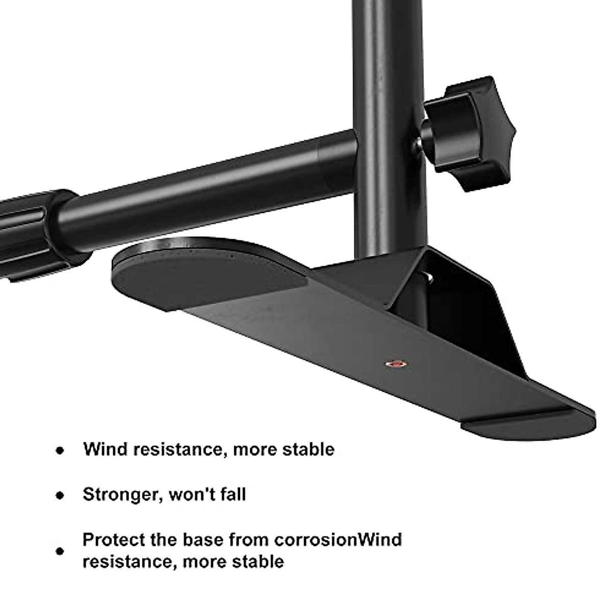 8'x8' Heavy Duty Backdrop Banner Stand,with Thicker Professional Large Telescopic Connecting Pipe,Fit Trade Show and Display Booth Exhibitor Background,with Carrying Bag（Black)