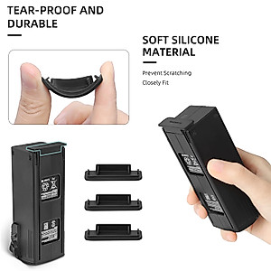 O'woda Battery Safe Bag for DJI Mavic 3 Pro, 3 Pcs Lipo Fireproof Storage Bag Batteries Protection Pouch + 3 Pcs Charging Port Cover for DJI Mavic 3 / Mavic 3 Classic/Mavic 3 Pro