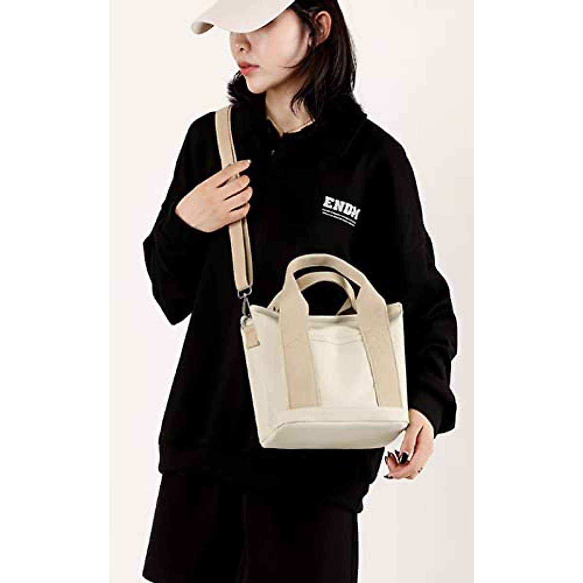 Tote Bag Women Small Satchel Bag Stylish Mini Tote Handbag Canvas Hobo Bag Fashion Crossbody Bag Shoulder Bag 2023