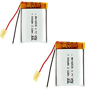 FREEDOH Polymer Lithium Battery 3.7V 900mAh Lithium-ion Rechargeable Battery 102535 Li-Polymer ion Backup Battery with Protection Board (2pcs)