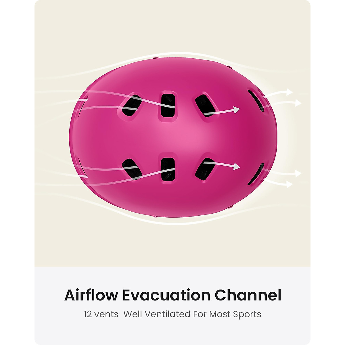 OutdoorMaster Skateboard Cycling Helmet - Two Removable Liners Ventilation Multi-Sport Scooter Roller Skate Inline Skating Rollerblading for Kids, Youth & Adults - M - Pink